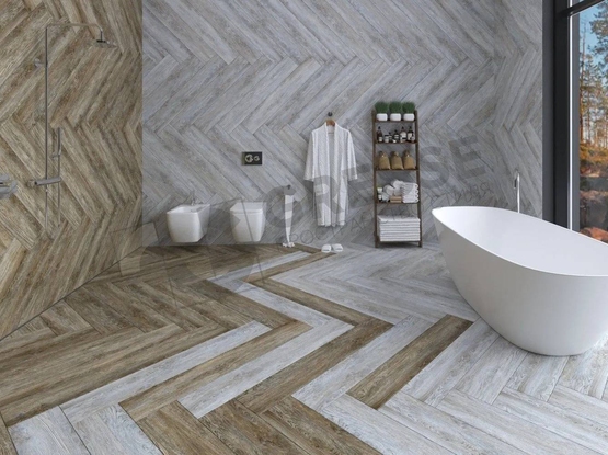 Плитка для ванной Керамогранит Arbel / Арбел GRESSE: цвет - серый; размер плитки - 20x120 ...